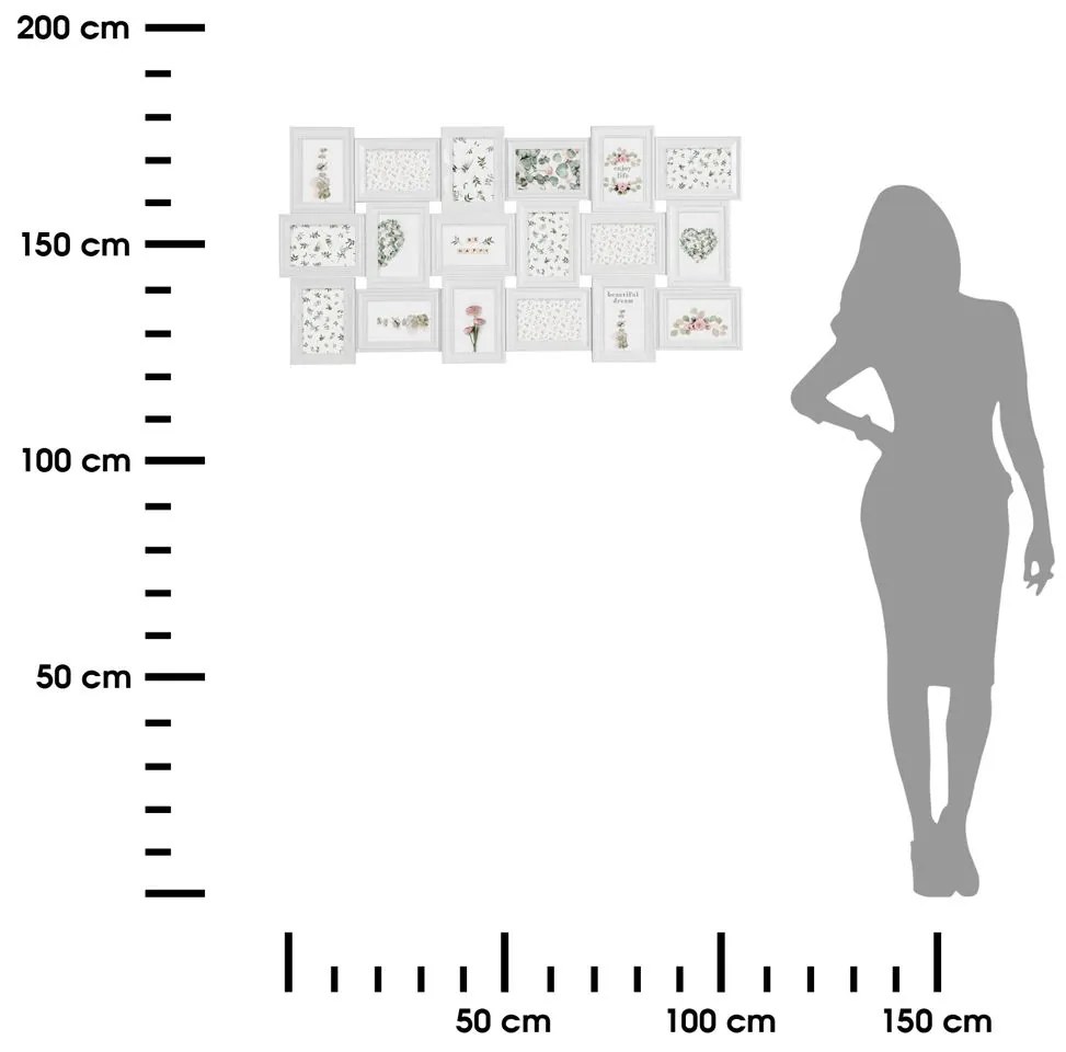 Nástěnný fotorámeček Suzy 55x102 cm