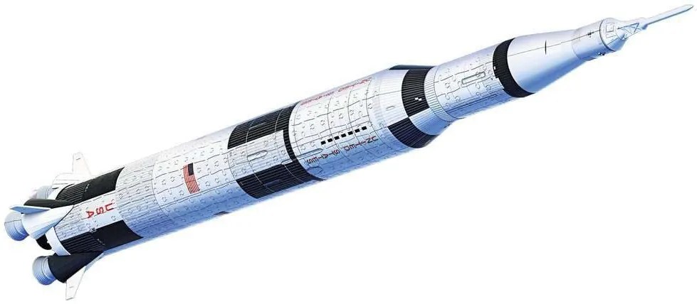 RAVENSBURGER Puzzle 3D Vesmírná raketa Saturn V 440 dílků 70x50cm skládačka 2411545