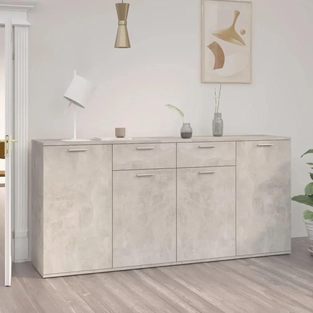 Příborník betonově šedý 160 x 36 x 75 cm kompozitní dřevo 3074931