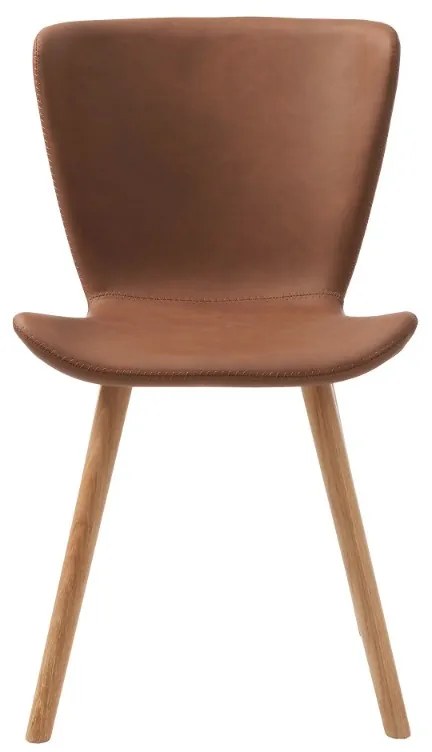 Designová jídelní židle Tallulah koňaková hnědá