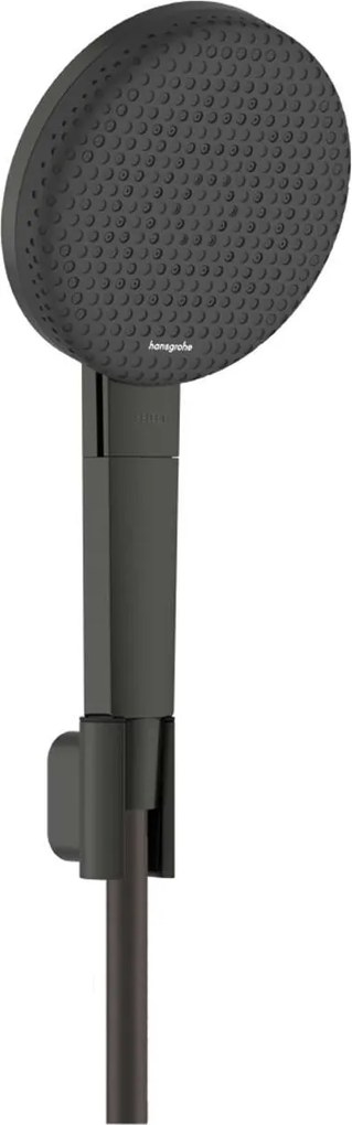 Hansgrohe Raindance Alive Select S - Set sprchové hlavice, držáku a hadice, 3 proudy, EcoSmart, kartáčovaný černý chrom 24612340