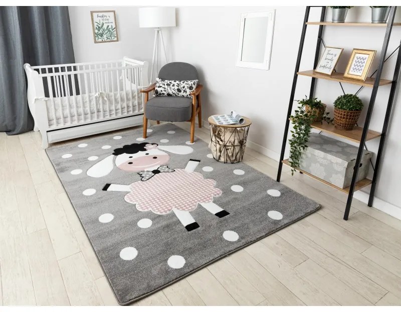 Dywany Łuszczów Dětský kusový koberec Petit Dolly sheep grey - 120x170 cm