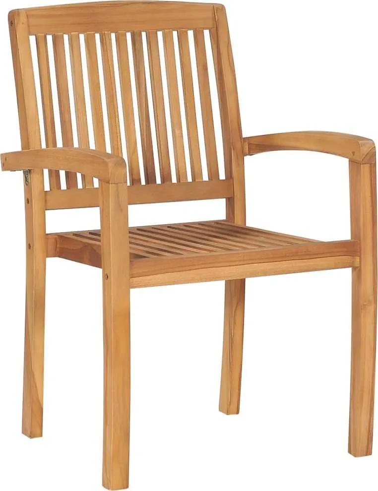 vidaXL Zahradní židle 2 ks podušky masivní teakové dřevo [3063264] Barva: Šedá