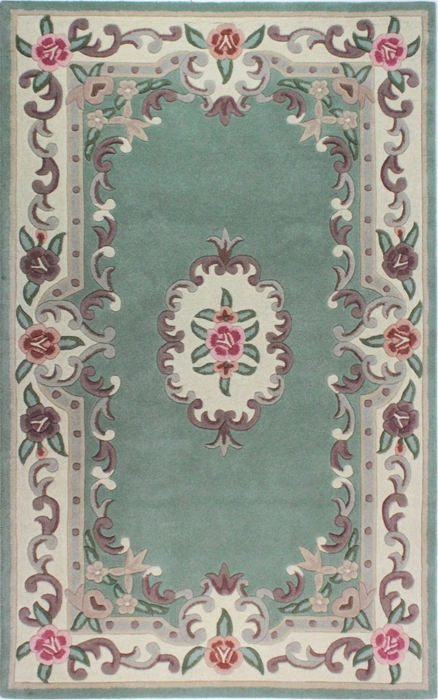 Ručne všívaný kusový koberec Lotus premium Green, 75x150, zelená, chodba / predsieň, Flair Rugs