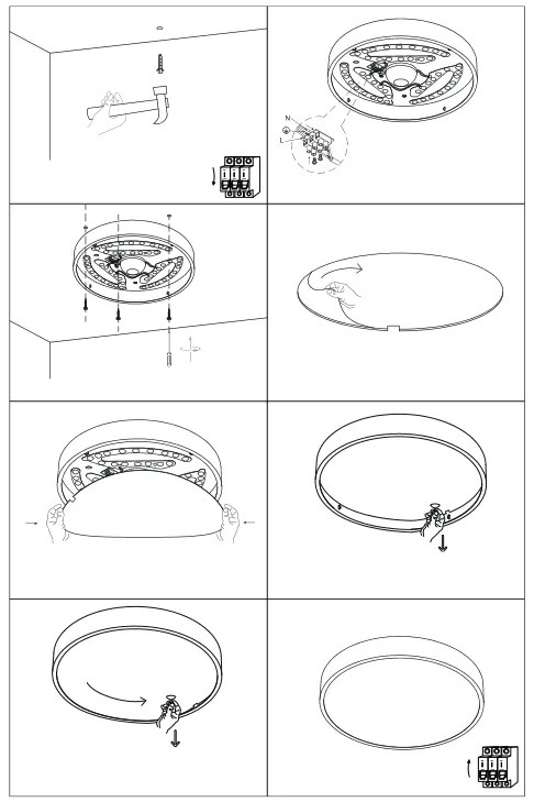 TOP LIGHT Světlo nástěnné-stropní Metal 40C RC, Černá