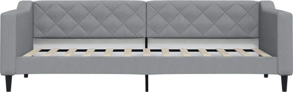 Válenda s přistýlkou a zásuvkami světle šedá 80 x 200 cm textil 3197457
