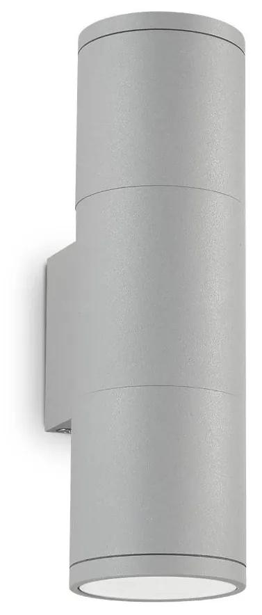 Venkovní nástěnné svítidlo Ideal Lux Gun AP2 small grigio 163628 šedé 21cm IP44