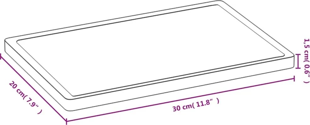 vidaXL Prkénko na krájení 30 x 20 x 1,5 cm bambus [352770]