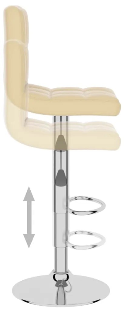 vidaXL Marketos Barová stolička krémová umělá kůže