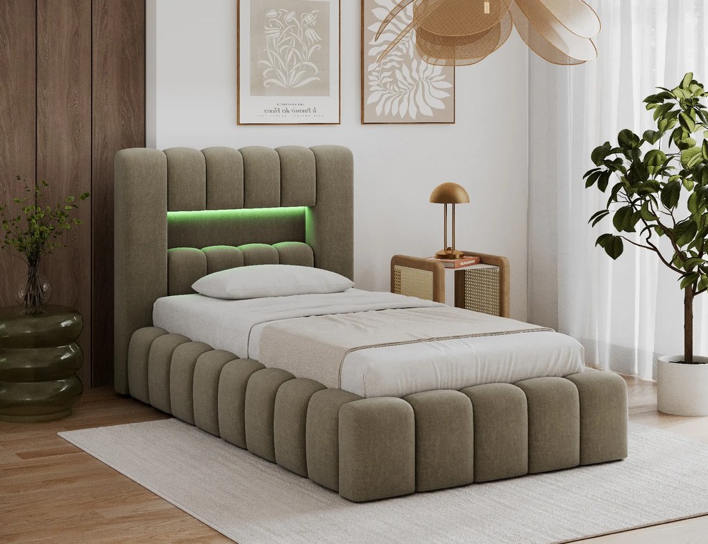 Postel Lamica 90x200 + Kovový rám/plynový výtah/kontejner