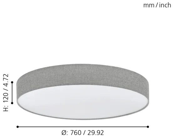 Eglo 97784 - LED Stmívatelné stropní svítidlo ROMAO LED/60W/230V