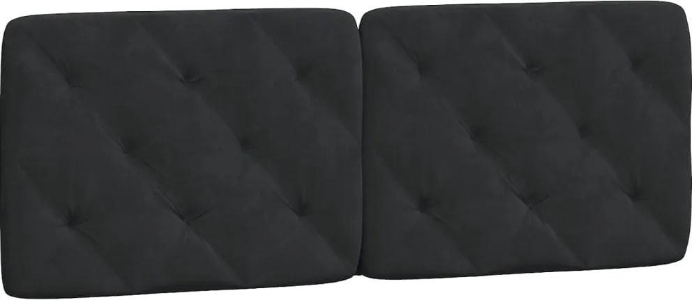 Postel s matrací černá 140 x 200 cm samet 3208660