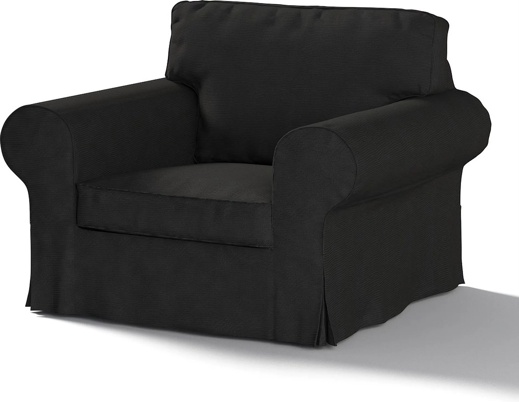 Potah na křeslo IKEA Ektorp barva černá látka pletený vzor