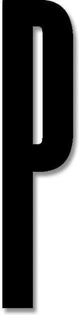 Písmeno Design Letters P P akrylové 8 cm černé