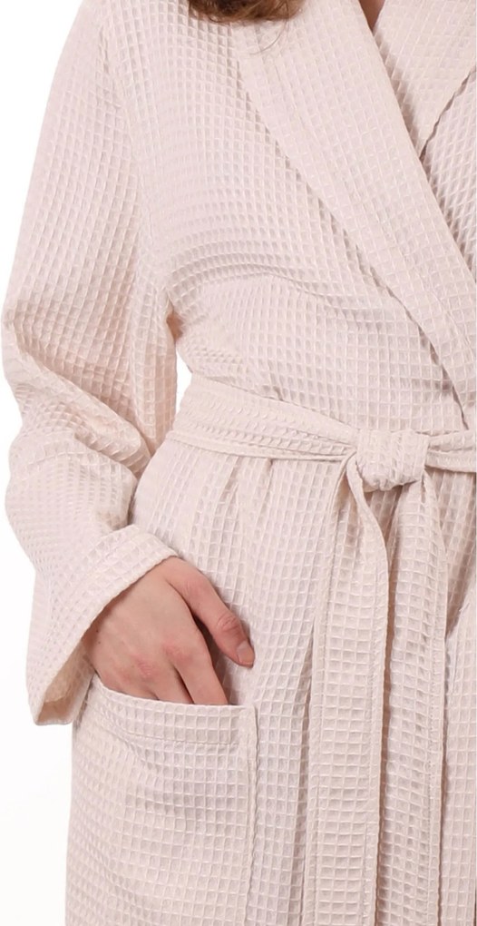 Unisex vaflový župan Vestis Saimaa béžový - M