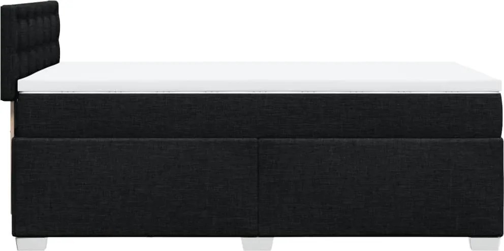 Box spring postel s matrací černá 100 x 200 cm textil 3285815