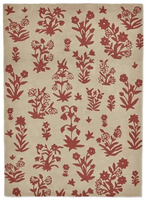 Vlněný kusový koberec Sanderson Woodland Glade linen russet brown 146801 Brink & Campman 140 x 200