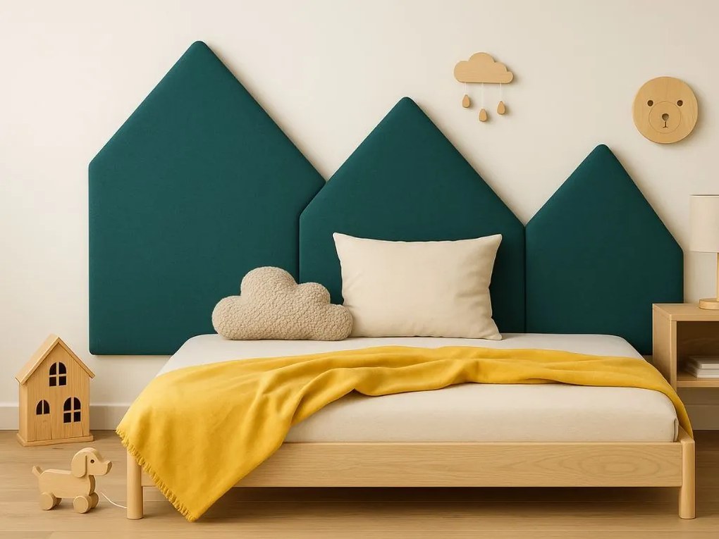 Čalouněný panel na zeď HORY z látky VELVET - levá strana Zvolte barvu: Starorůžová, Zvolte rozměr: 80x160 cm, Uchycení na zeď: Bez uchycení (možnost použití lepidla)