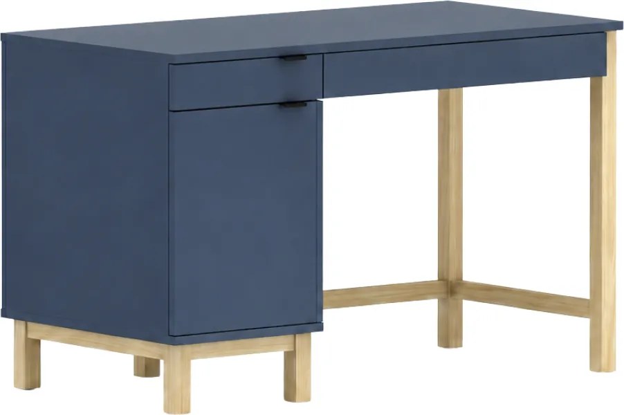 Dětský psací stůl MODEL se šuplíky a skříňkou Zvolte barvu: Světle modrá s bílým úchytem, Zvolte rozměr: 100x60 cm, Zvolte stranu: Levá