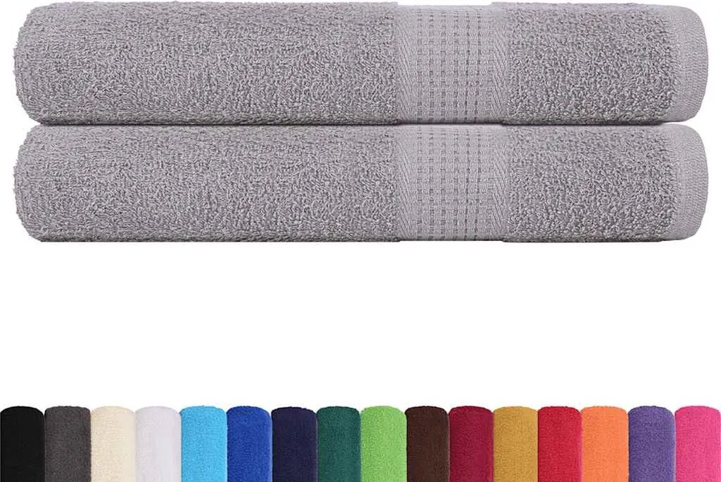 Ručníky FROGN 2 ks šedé 100x200 cm 360 g/m² 136842