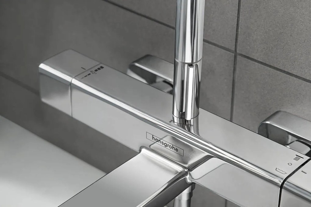 Hansgrohe Croma E, Showerpipe 280 1jet s vanovým termostatem, chromová, HAN-27687000