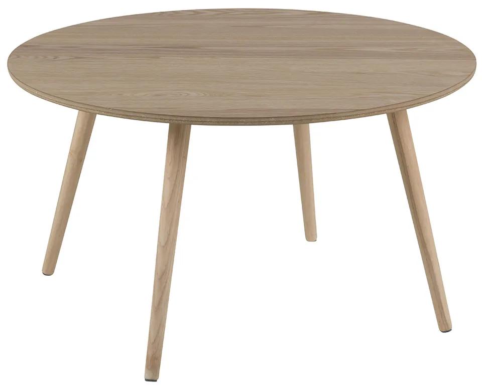 Design Scandinavia Konferenční stolek kulatý Stanfield, 80 cm, jasan