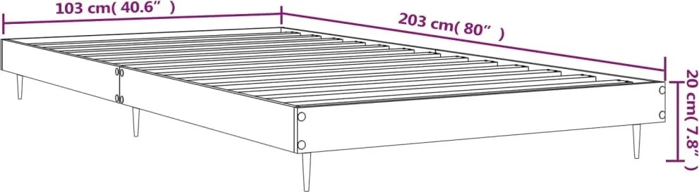 vidaXL Rám postele 100 x 200 cm kompozitní dřevo [832265] Barva: Černá