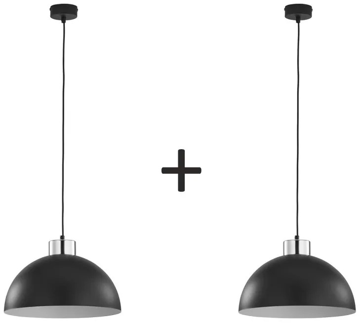 TK LIGHTING Sada osvětlení - TEDI, sestava č. 2, černá/chrom/bílá
