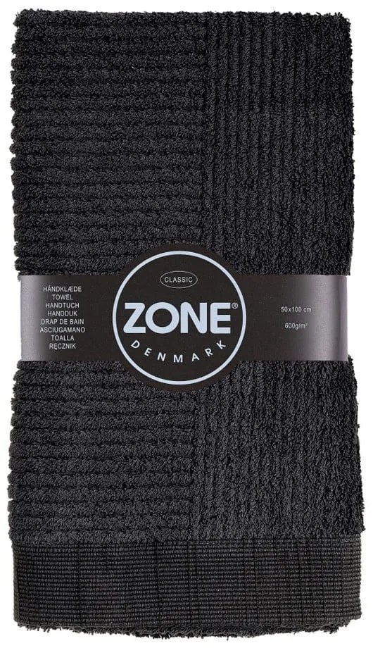 Černý ručník 50x100 cm Classic – Zone