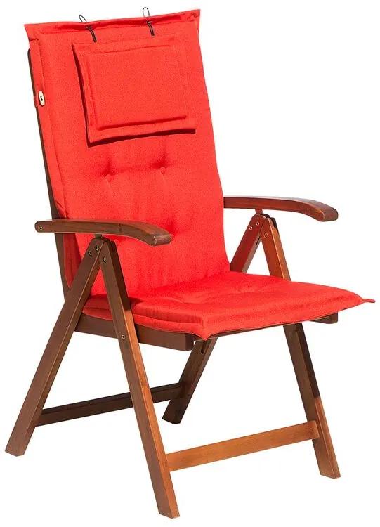 Zahradní židle Tratoria (tmavě červená) (s poduškou). 1035716