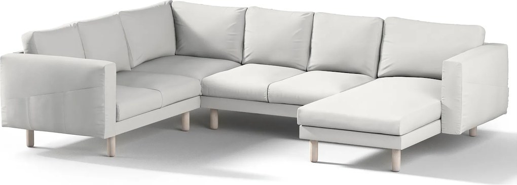 Potah na pohovku IKEA Norsborg rohová, 5-místná se šezlongem barva šedá látka pletený vzor