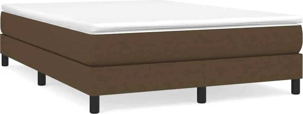 Rám postele s boxspringem tmavě hnědý 140 x 190 cm textil 3120511