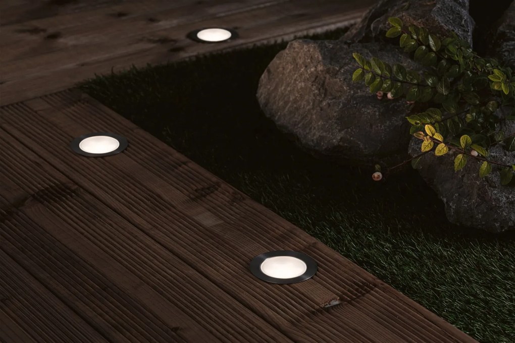 P 94751 Plug & Shine LED zemní svítidlo Smart Home Zigbee Floor RGBW samostatné svítidlo IP67 RGBW 2W ocel - PAULMANN