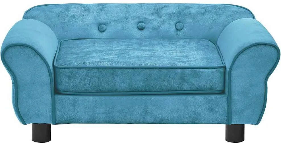Pohovka pro psy tyrkysová 72 x 45 x 30 cm plyš 171043