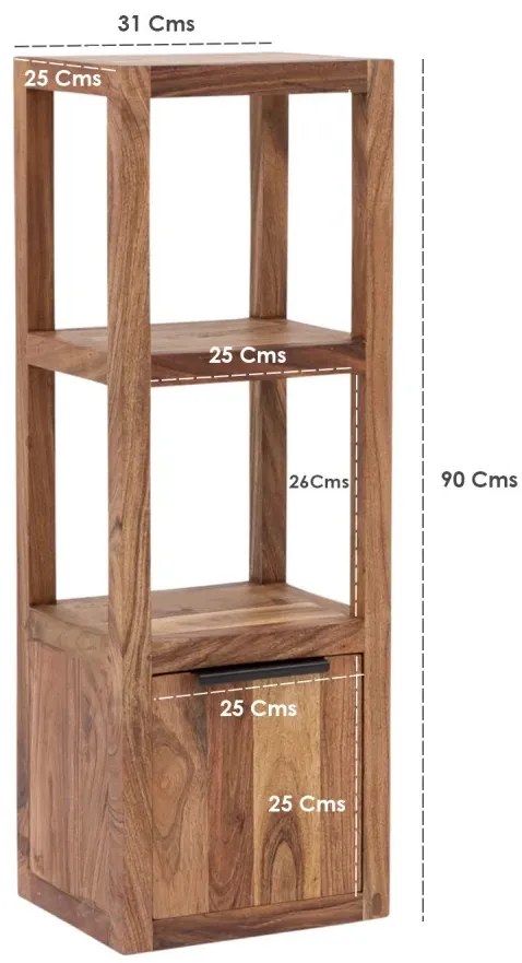 furniture-nabytek.cz - Sada koupelnového nábytku Sidora light z akácie, lakované, hnědé