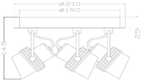 Lucide 34944/13/30 - Bodové svítidlo TUNDRAN 3xGU10/5W/230V černá