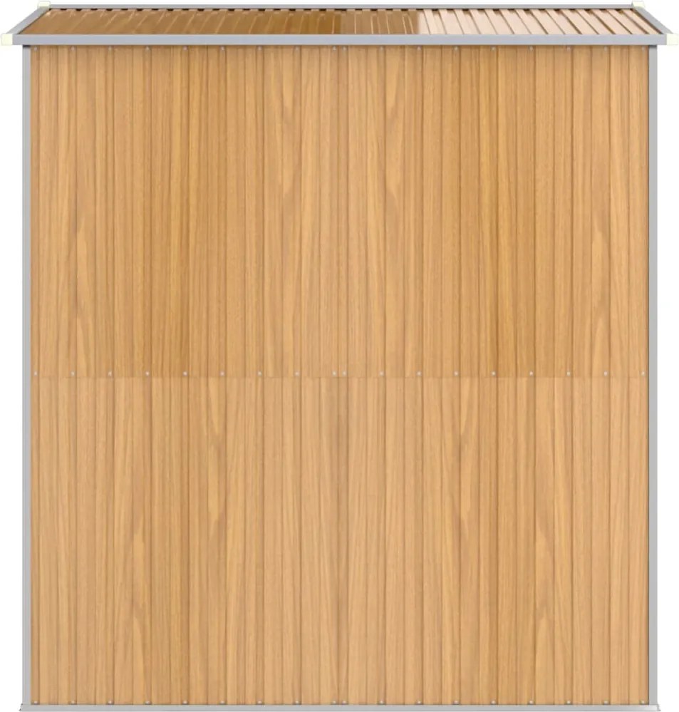 Zahradní kůlna světle hnědá 192x191x223 cm pozinkovaná ocel 3147471
