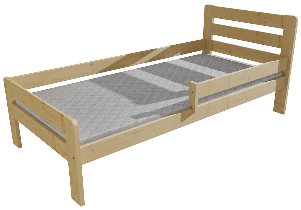 Vomaks Dětská postel se zábranou VMK001C KIDS Rozměr: 140 x 200 cm, Barva: bezbarvý lak