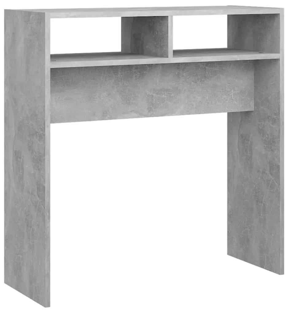 vidaXL Konzolový stolek betonově šedý 78 x 30 x 80 cm dřevotříska