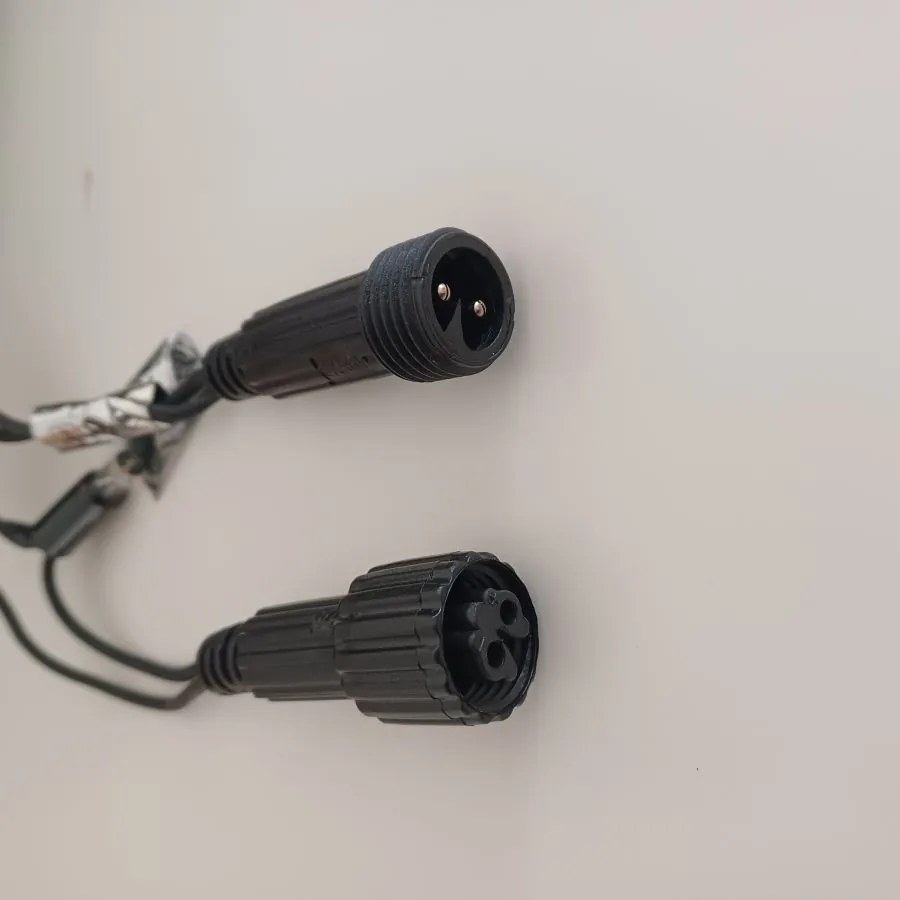 Eco Fix LED světelný řetěz venkovní, 20 m, teple bílá, 120 diod, černý kabel, IP67, 36V