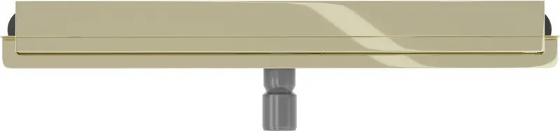 Mexen Flat nerezový sprchový žlab na zeď 70 cm vzor 2v1, zlatá, 1530070
