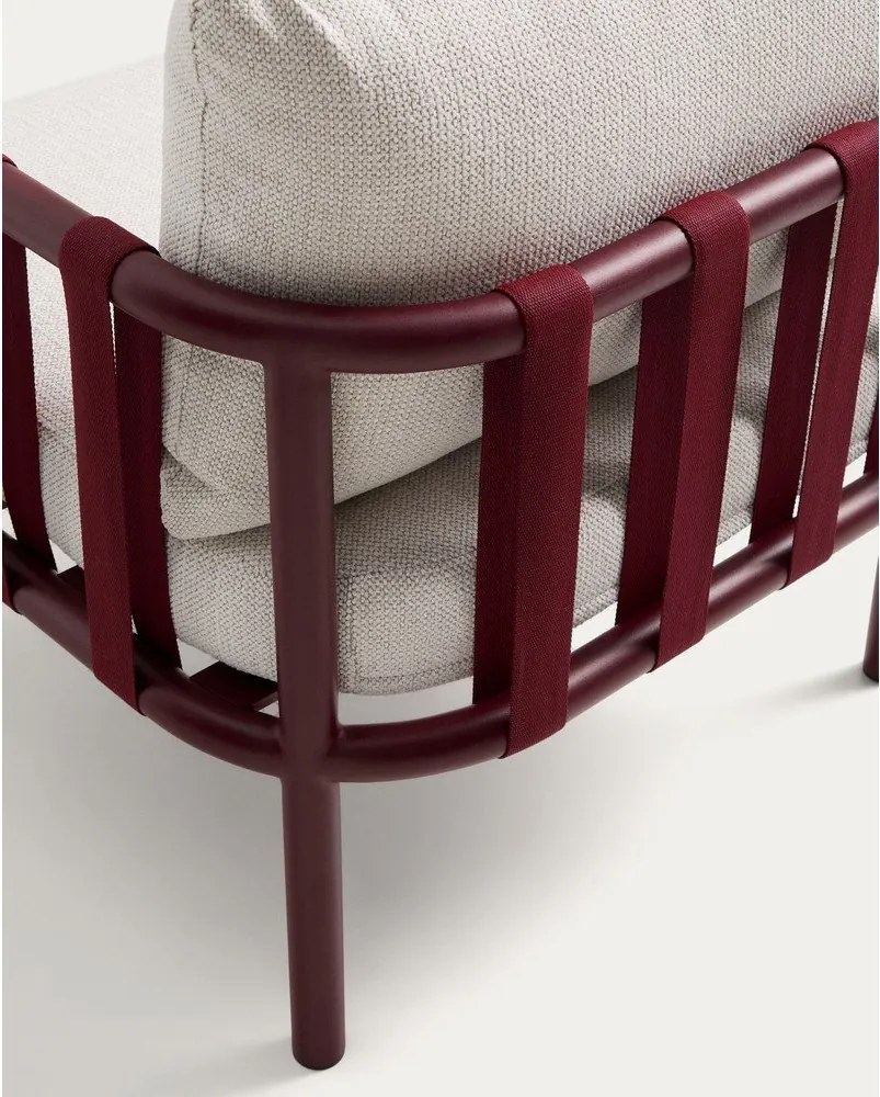 Červený/béžový hliníkový zahradní lounge set pro 4 osoby Omala – Kave Home