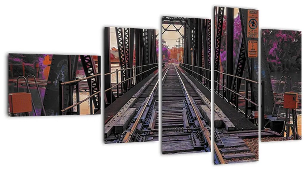 Obraz železničního mostu (110x60 cm), 40 dalších rozměrů