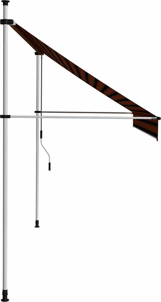 Ručně zatahovací markýza 300 cm oranžovo-hnědá 145838