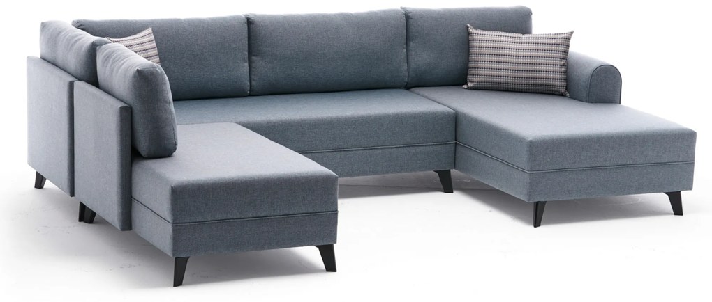 Atelier del Sofa Rohová sedací souprava Belen - Blue, Modrá