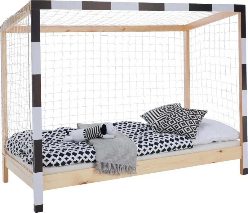 Montessori postel, přírodní/bílá/černá, 90x200, FUTAL Kondela 0000396832