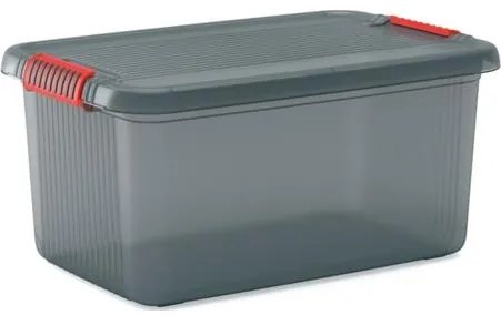 Úložný plastový box KETER K LATCH BOX L šedý 43 l