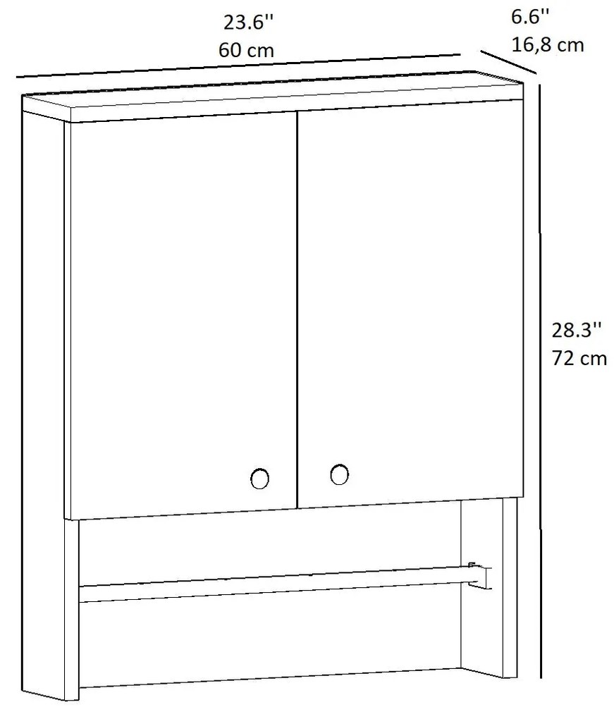 ZEFYRI závěsná skříňka, bílá