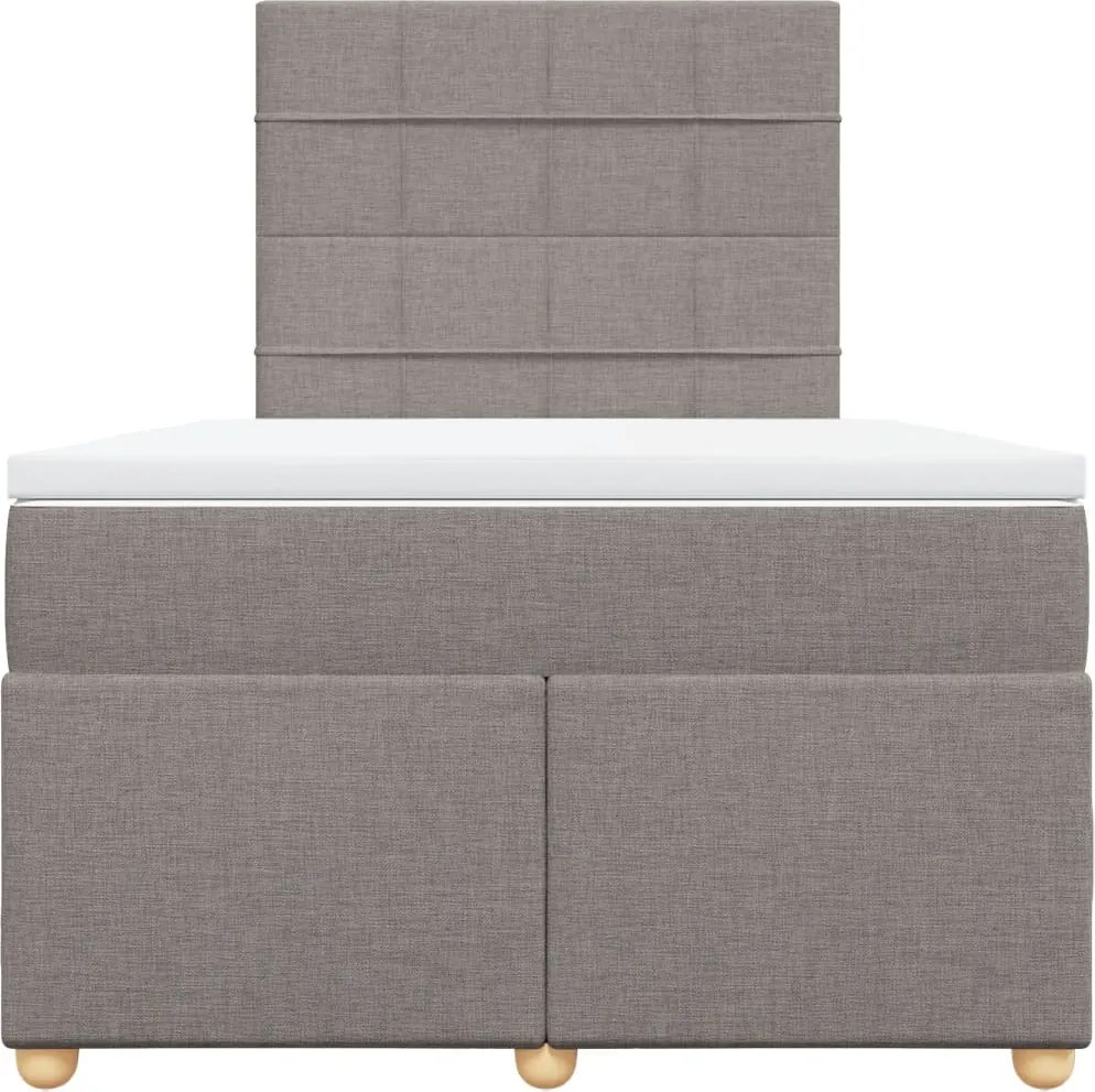 Box spring postel s matrací taupe 120x190 cm textil 3291223