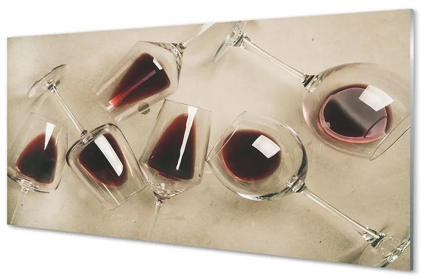 Obraz na skle skleničky na víno 140x70 cm